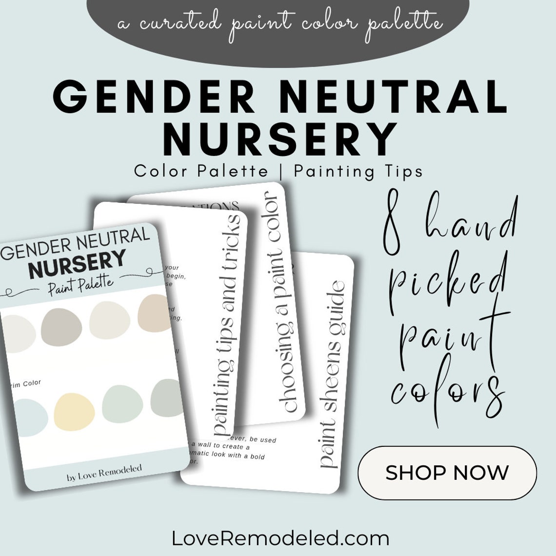 Sherwin Williams Gender Neutral Nursery Paint Color Palette (digital ...