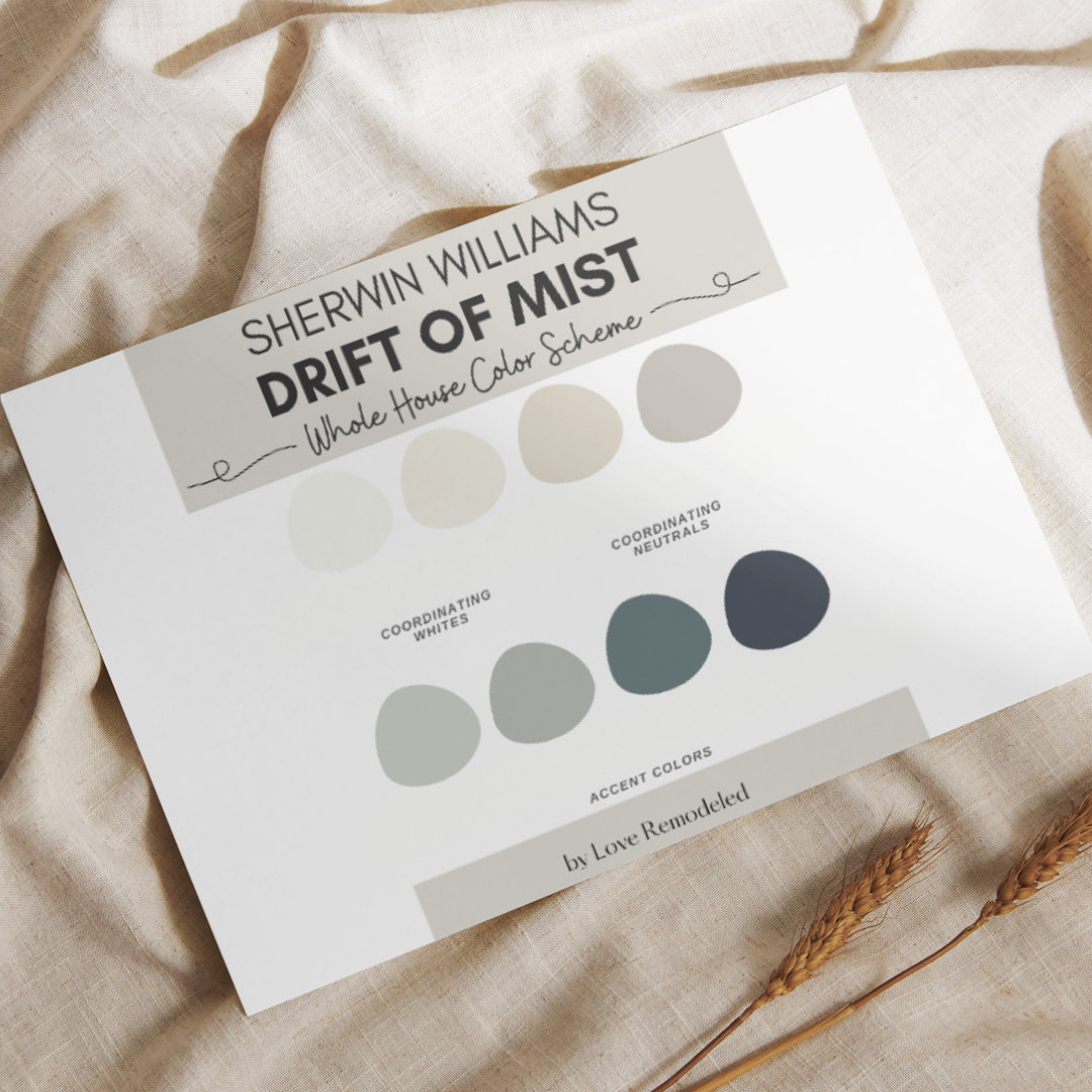 Sherwin Williams Drift of Mist Color Palette | Drift of Mist Color ...