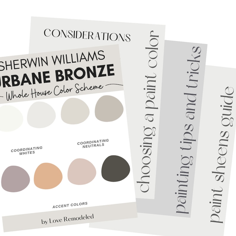 Sherwin Williams Urbane Bronze Color Palette | Urbane Bronze Color ...