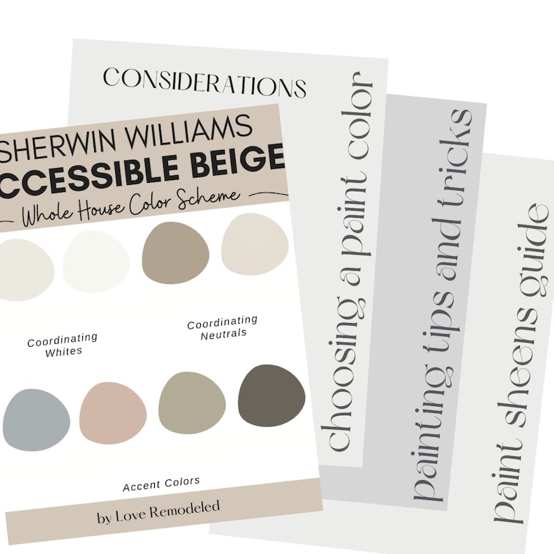 Sherwin Williams Accessible Beige Color Palette: Coordinating Interior ...