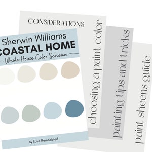 Sherwin Williams Coastal Paint Color Palette: Beach House Scheme ...