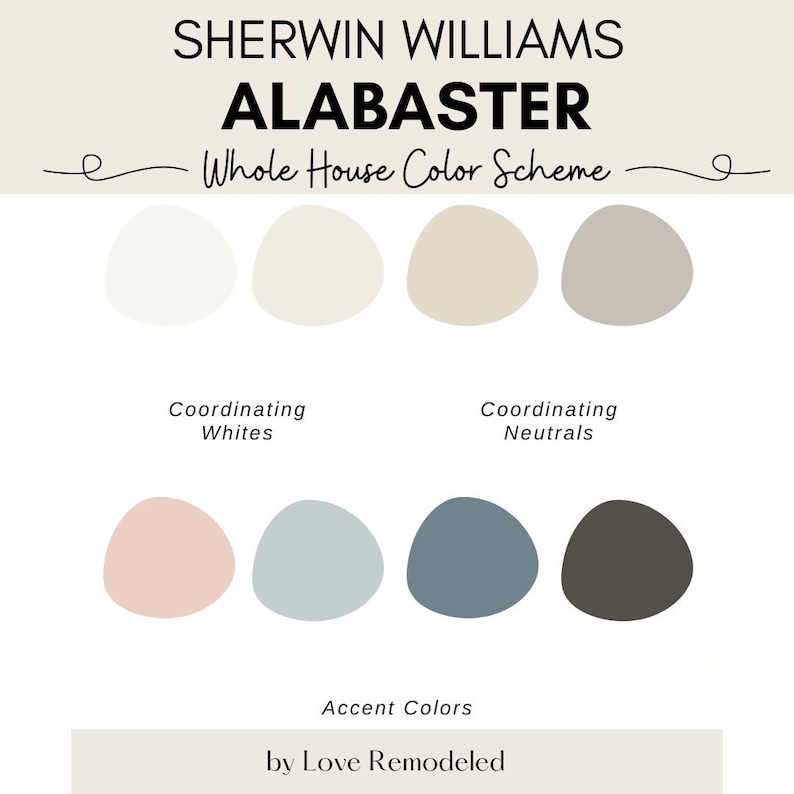 Sherwin Williams Alabaster Color Palette | Alabaster Color Scheme ... Sherwin Williams Alabaster Color Palette | Alabaster Color Scheme ...
