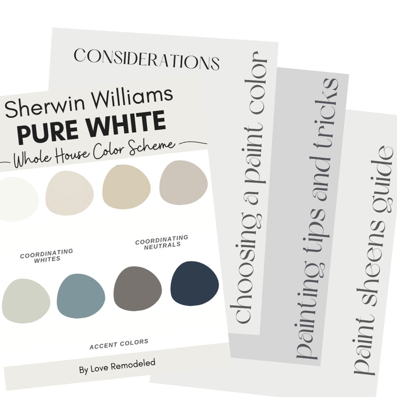 Sherwin Williams Pure White Color Palette: Whole House Color Scheme ...