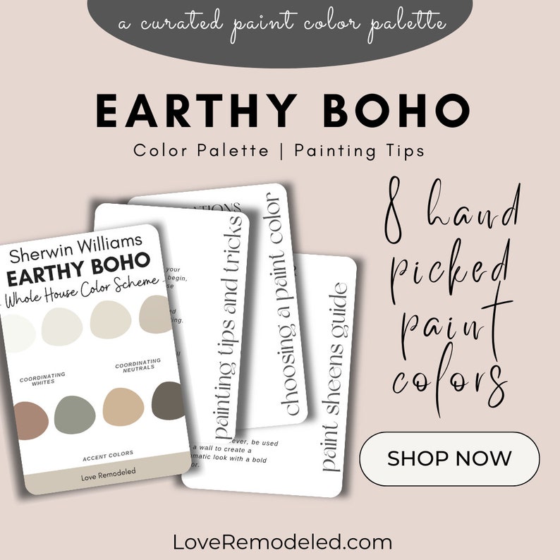 Sherwin Williams Earthy Boho Color Palette (digital Download) - Etsy