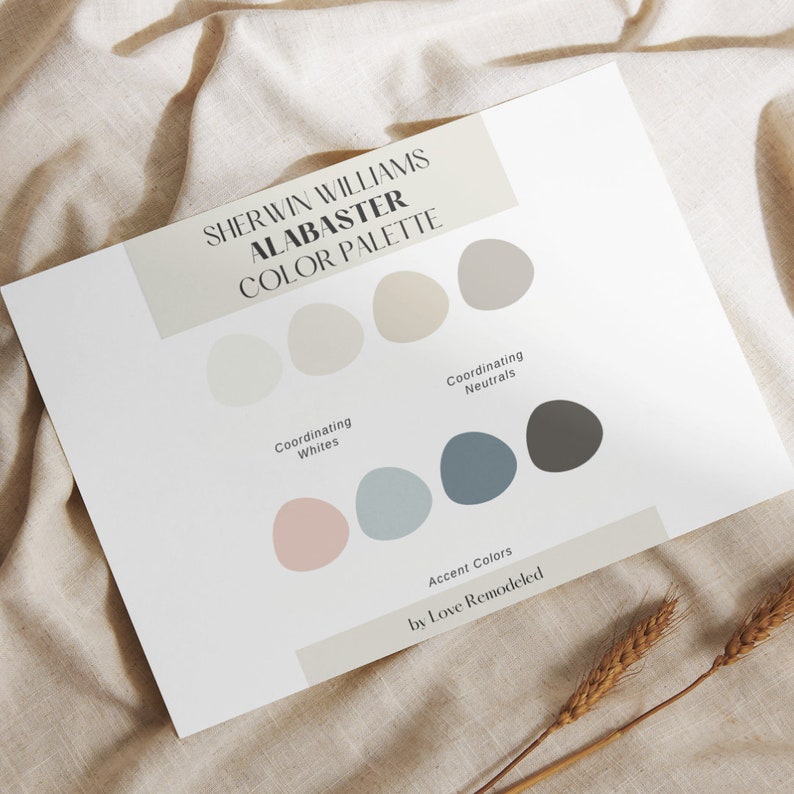 Sherwin Williams Alabaster Color Palette | Alabaster Color Scheme ...