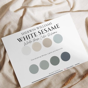 Sherwin Williams White Sesame Color Palette: Coordinating Interior ...