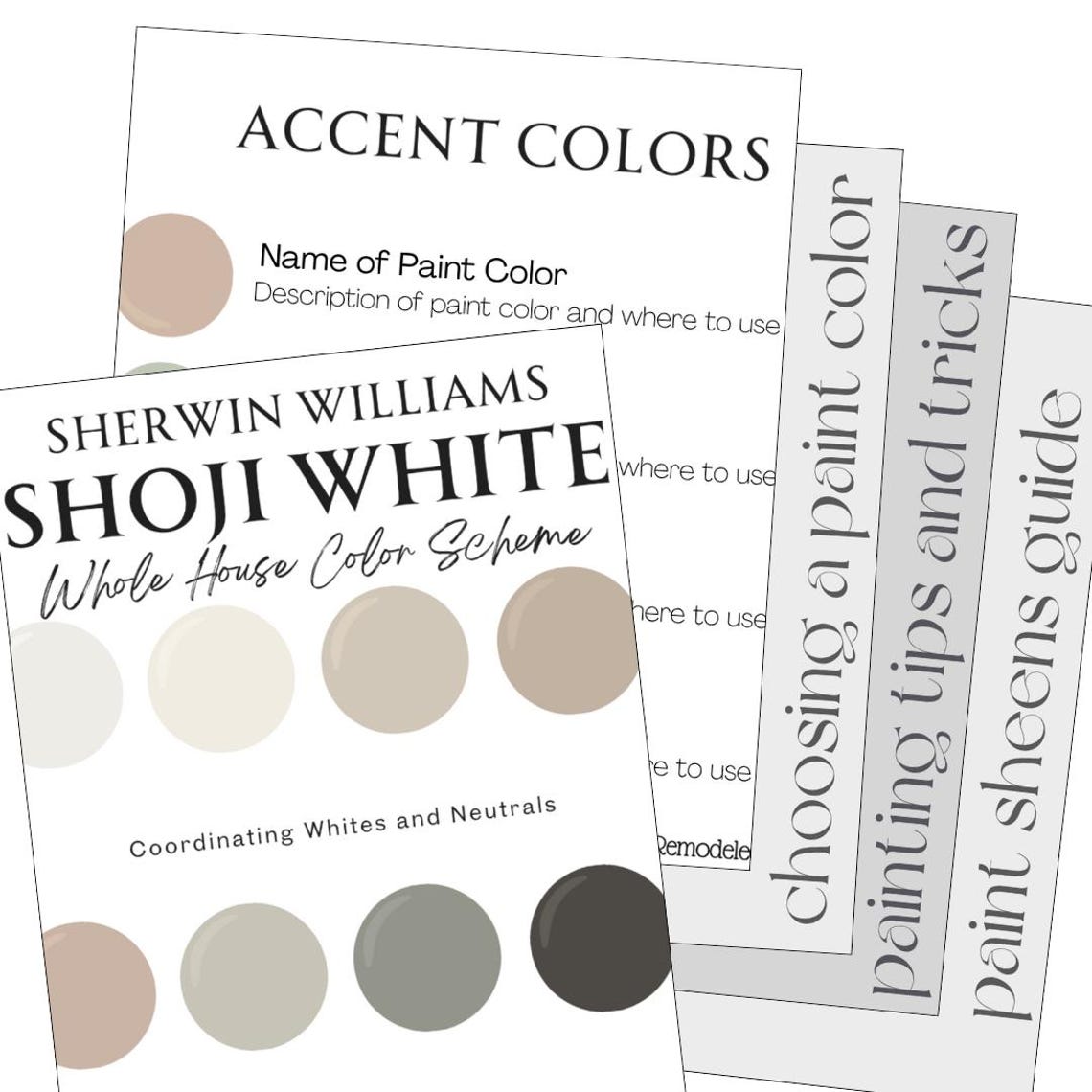Sherwin Williams Shoji White Color Palette: Coordinating Interior Paint ...