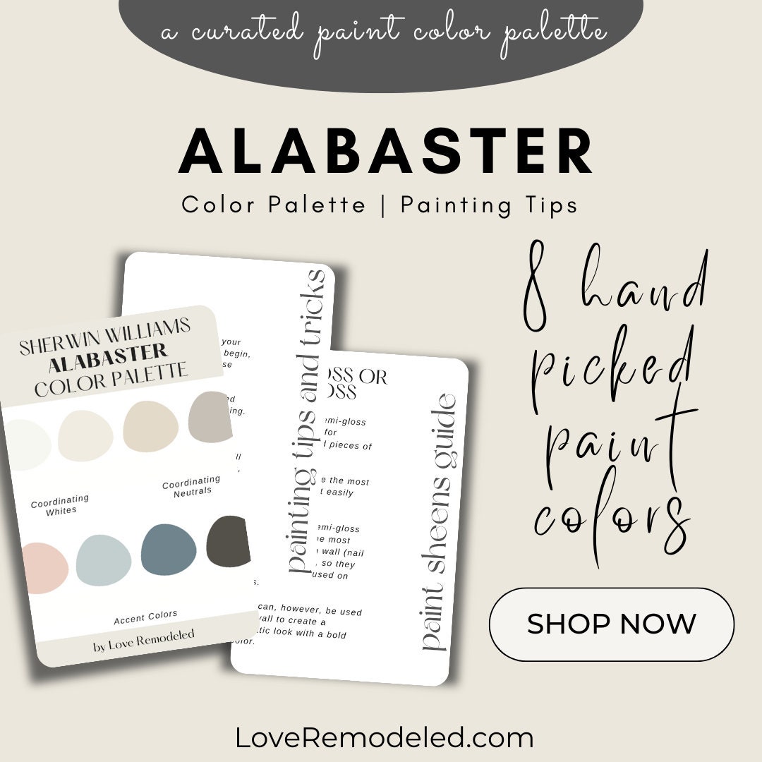Sherwin Williams Alabaster Color Palette: Whole House Scheme (digital ...