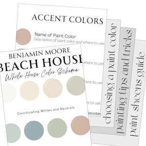 Benjamin Moore Beach Home Paint Color Palette | Beach Home Color Scheme ...