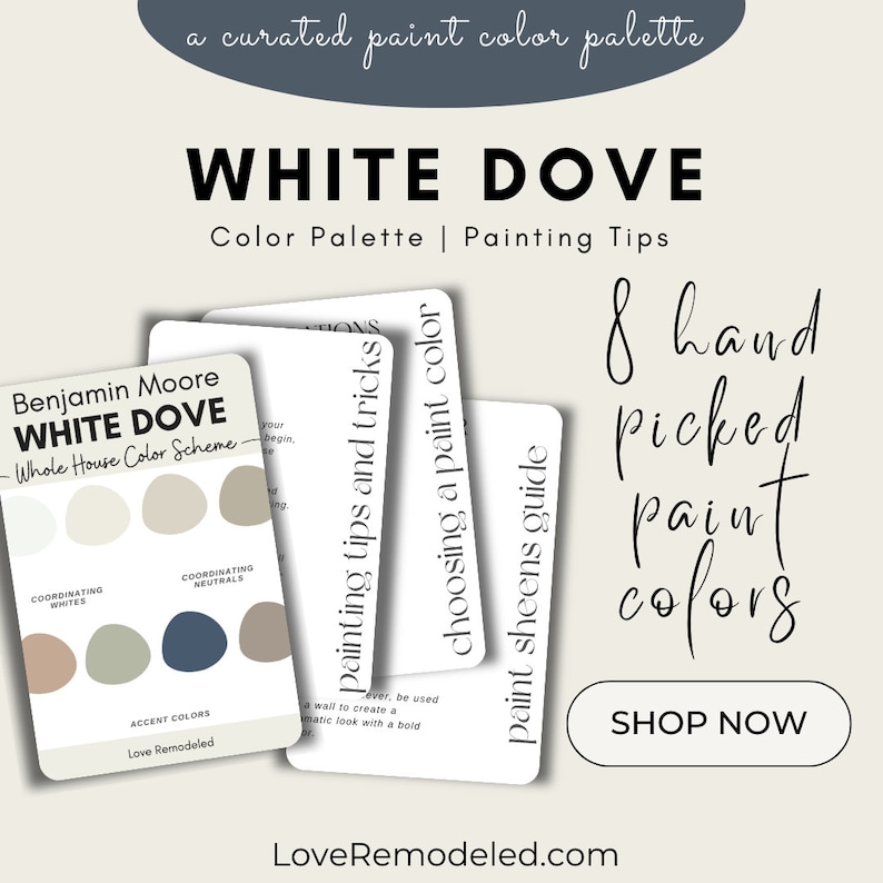 White Dove Color Palette: Earth Tone Paint Scheme (digital Download) - Etsy