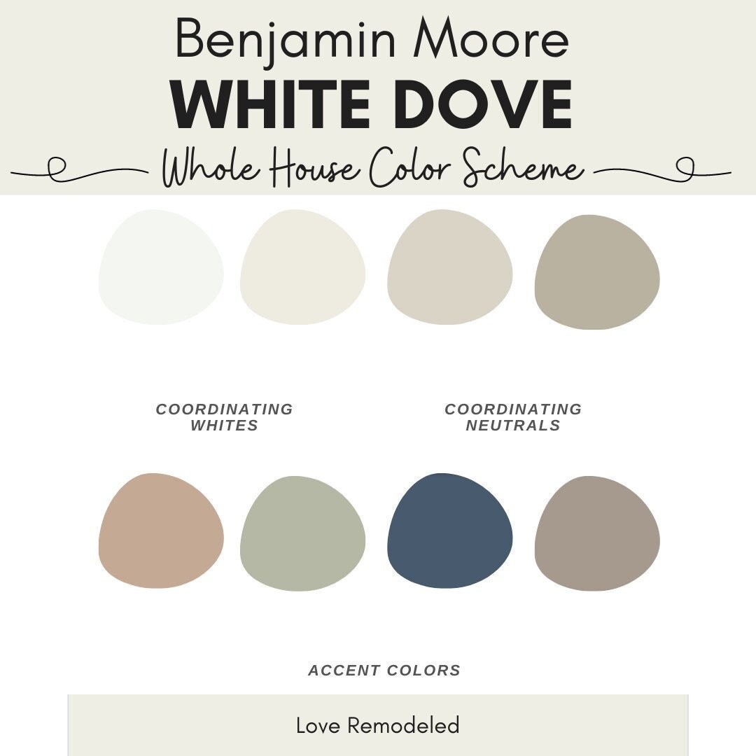 Benjamin Moore White Dove Color Palette With Earth Tones | White Dove ... Benjamin Moore White Dove Color Palette With Earth Tones | White Dove ...