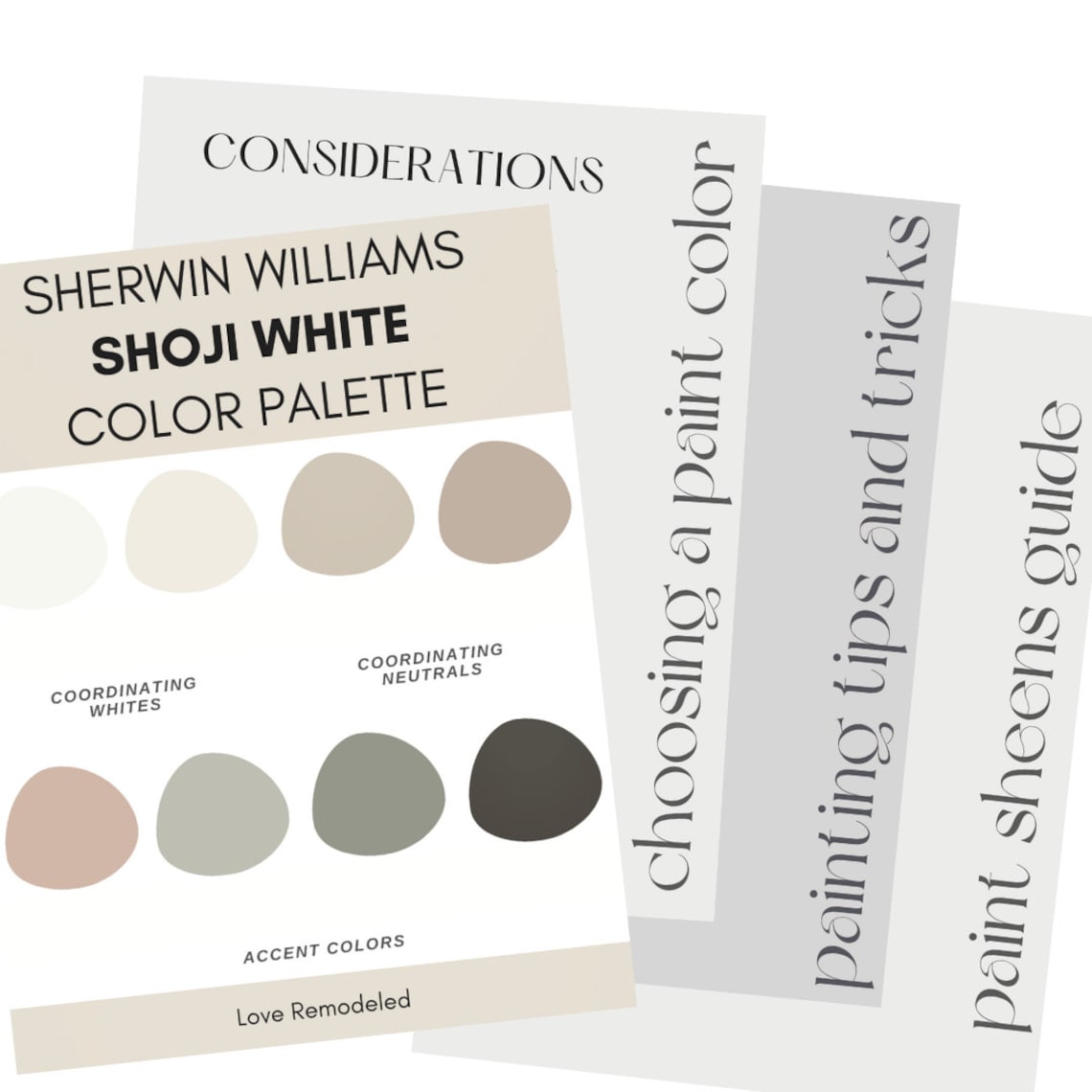 Sherwin Williams Shoji White Color Palette Shoji White Color - Etsy