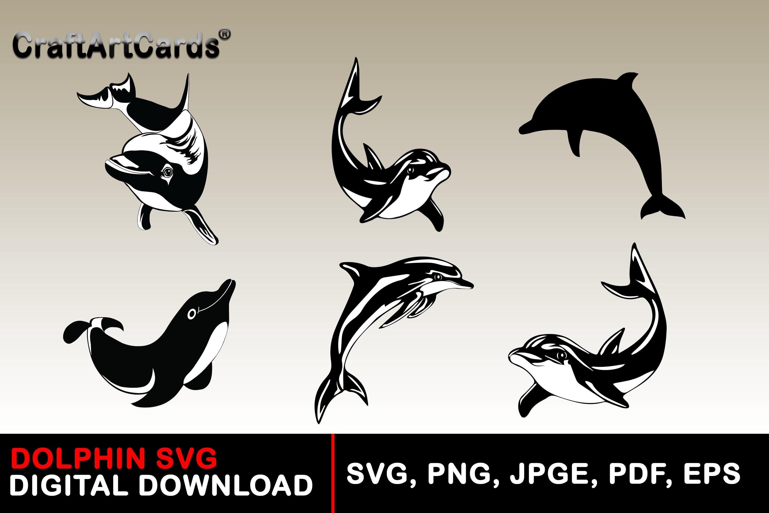 Delfín, Delfín SVG, Delfín png Silueta del delfín, Animales marinos svg ...