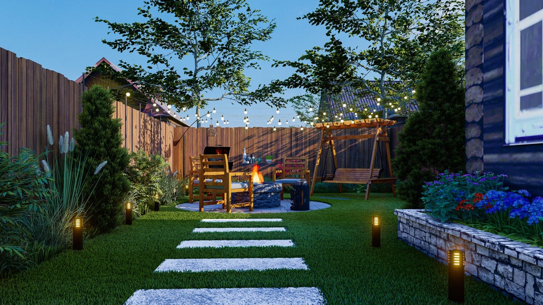 Garden Design ,backyard Design ,landscape Design ,garden Rendering ...