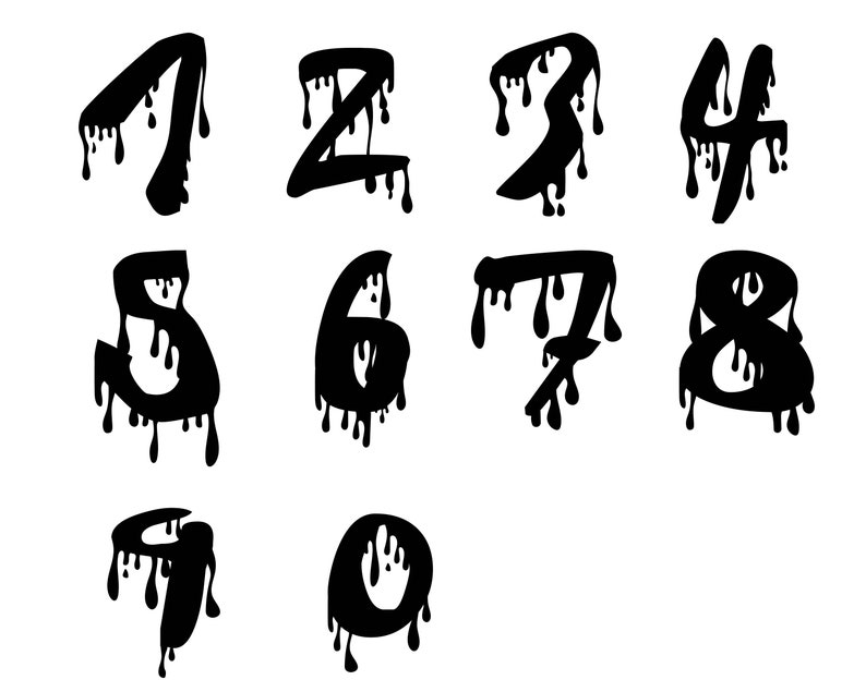 DRIPPING ALPHABET SVG Drip Letters Svg, Drip Font Svg, Dripping Font ...