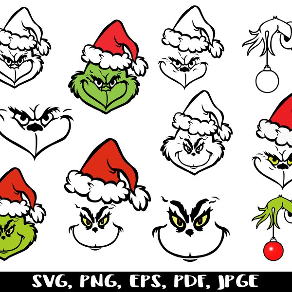 Grinch Mask Svg - Etsy