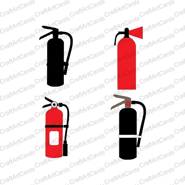 Fire Extinguisher Clipart - Etsy