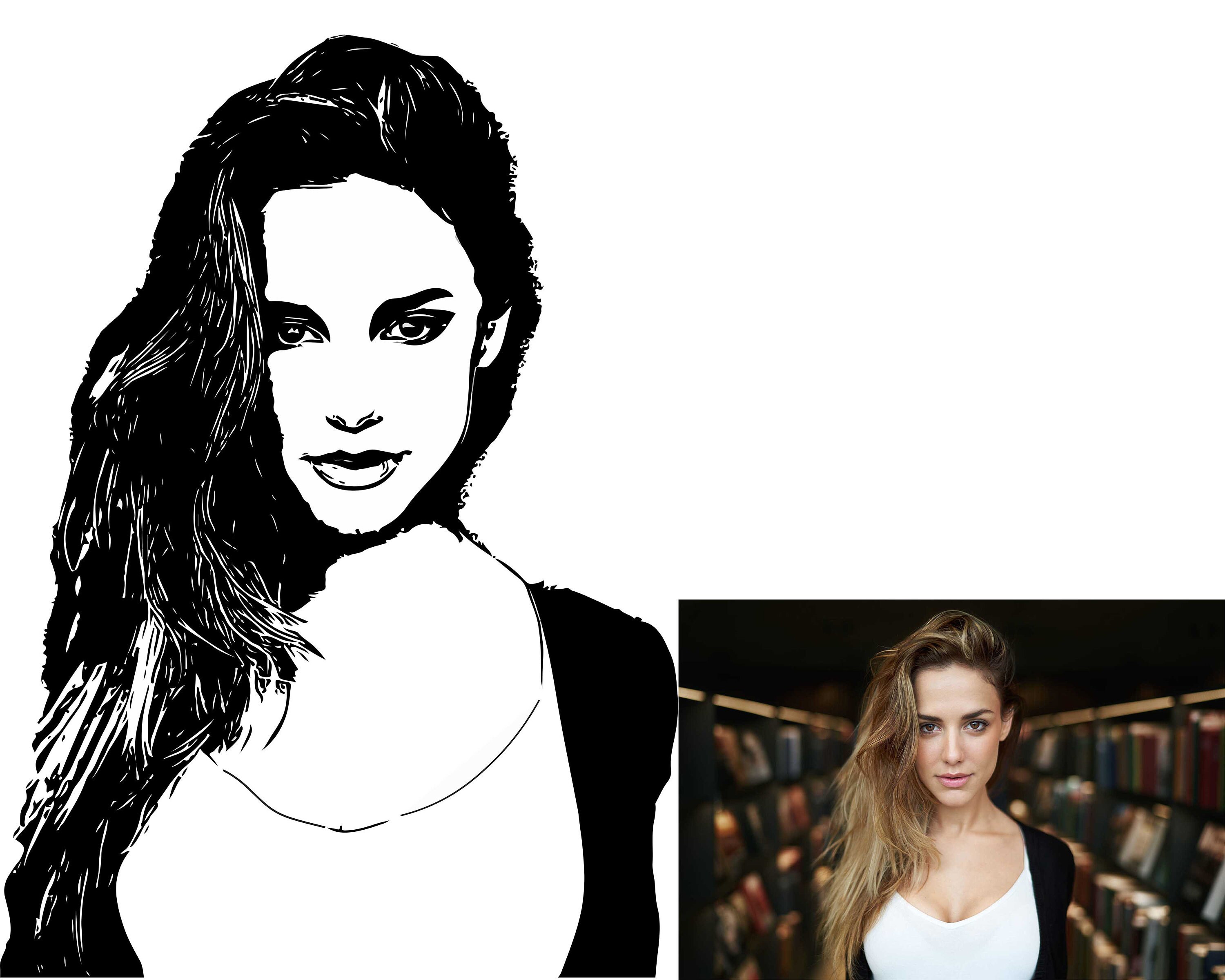 Personalized Custom Portrait SVG From Photo, Photo to A Vector Svg ...