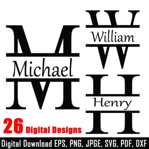 Last Name Svg - Etsy