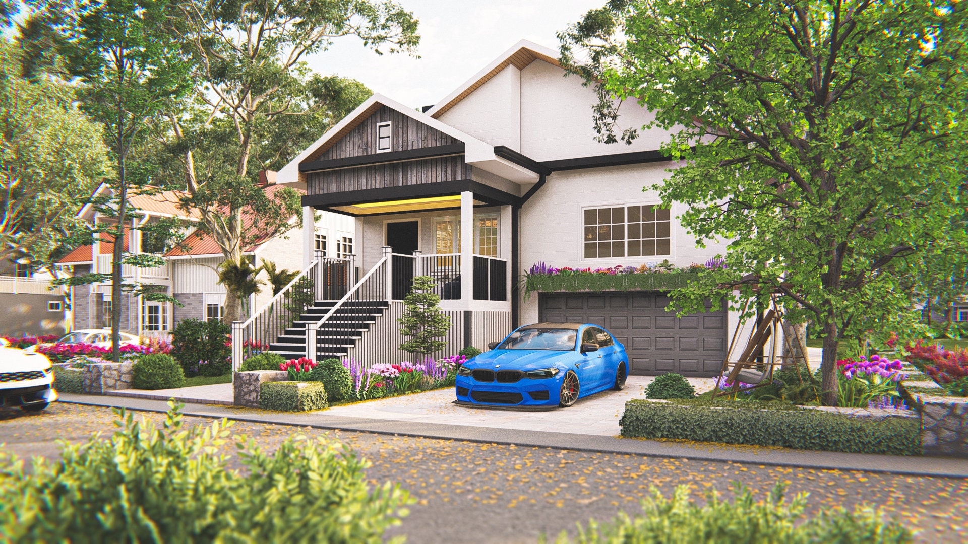 Exterior House 3d Photorealistic Rendering, 3d Rendering, 3d Exterior ...