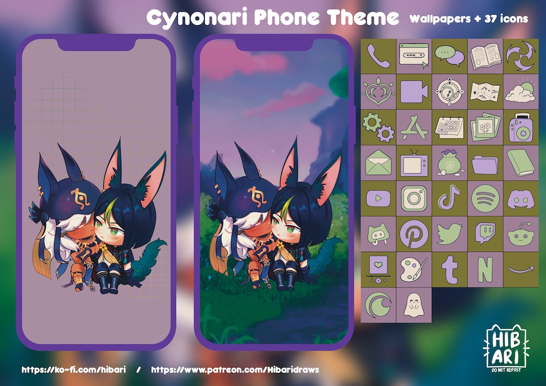 Cyno and Tighnari Cynonari Phone Theme Genshin Impact - Etsy