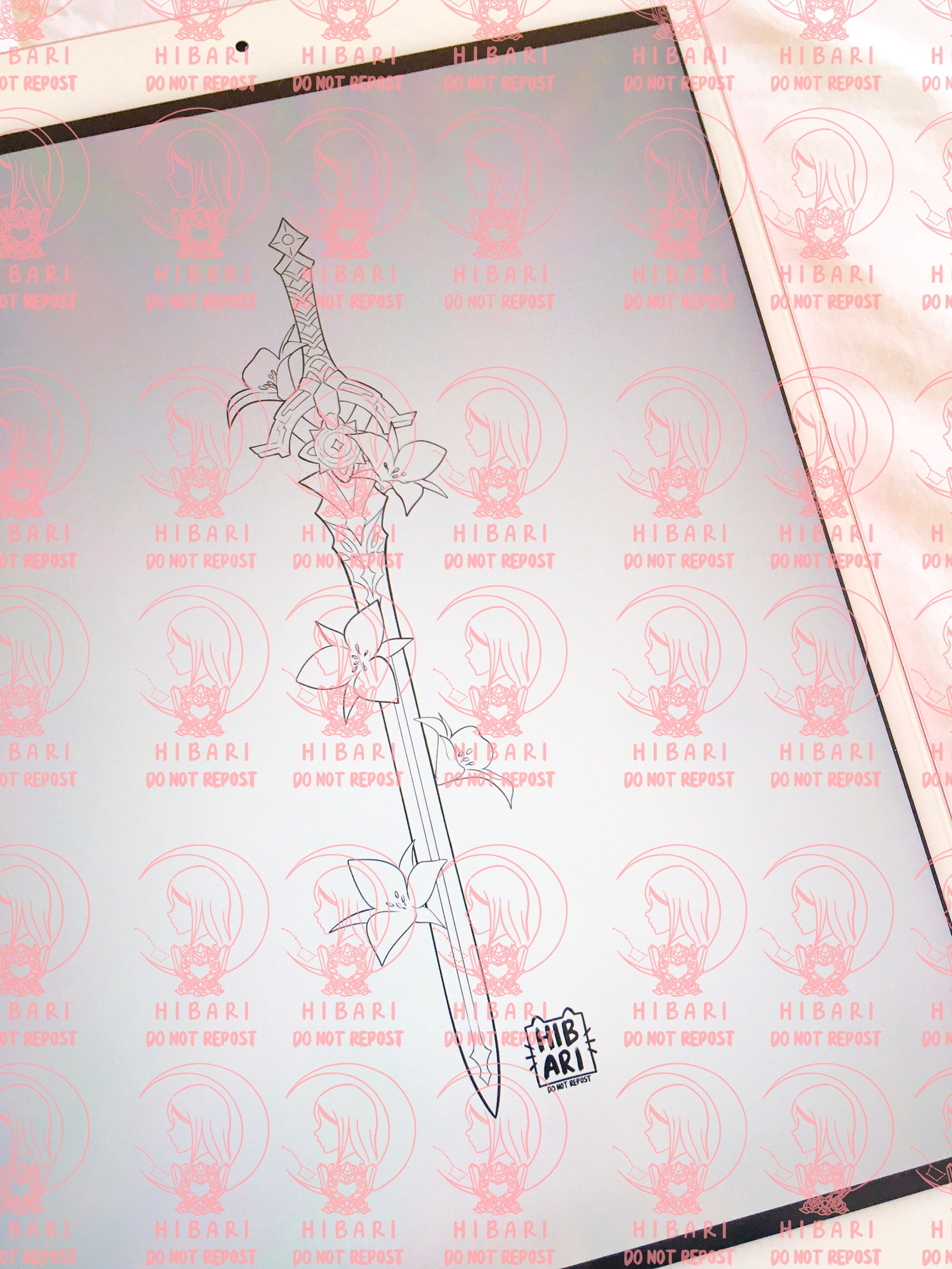 Albedo Cecilia and Sword GENSHIN Impact Tattoo Ticket - Etsy