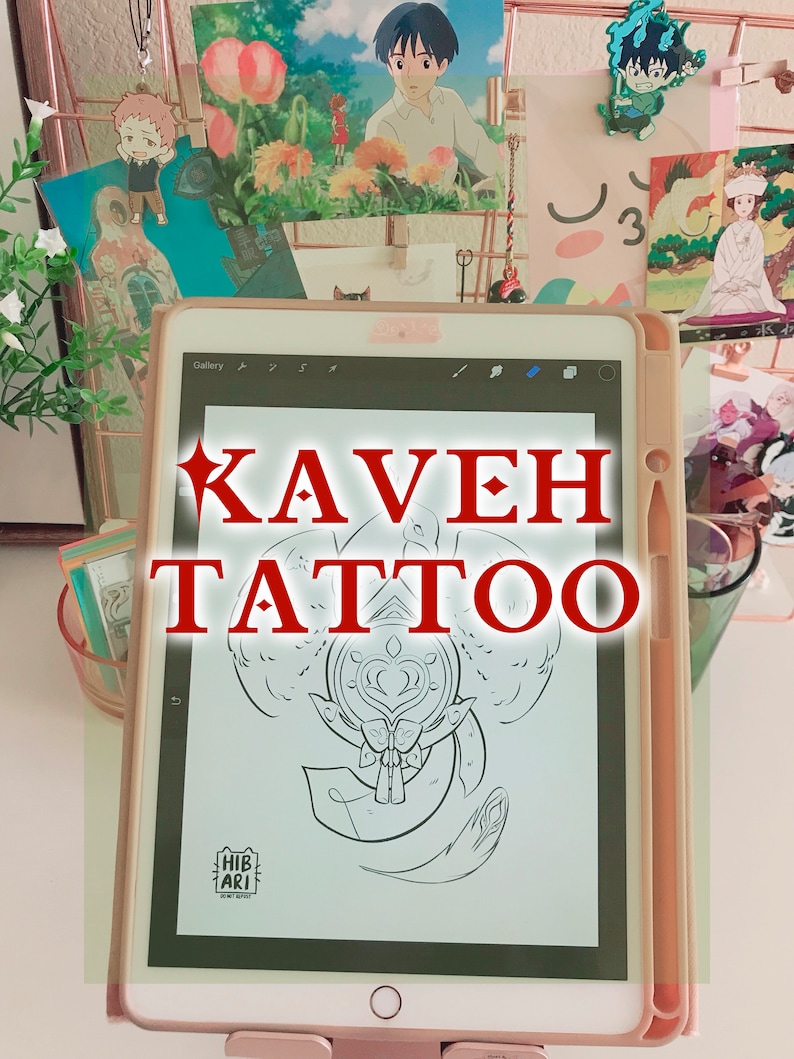 Kaveh GENSHIN Impact Tattoo Ticket (lineart) - Etsy