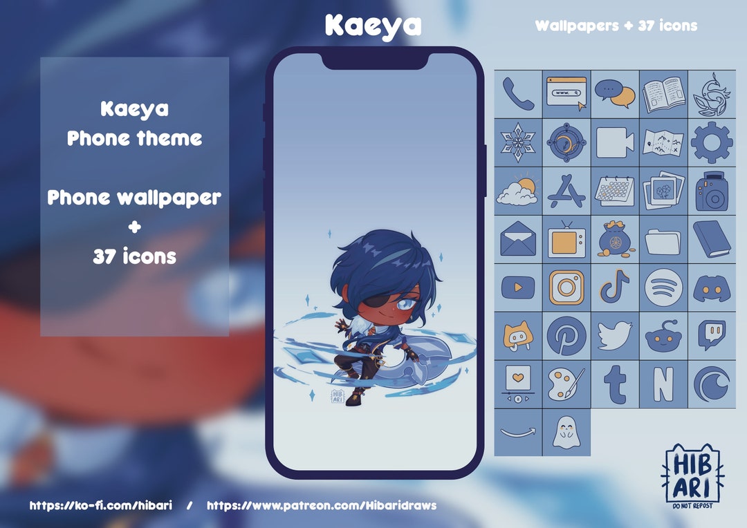 Kaeya Phone Theme Genshin Impact - Etsy