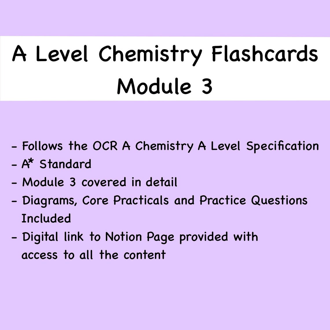 Module 3 A-level Chemistry OCR A - Notion Flashcards - Includes All ...