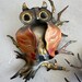 Vintage MCM Owls Curtis Jere Style Metal Art - Etsy
