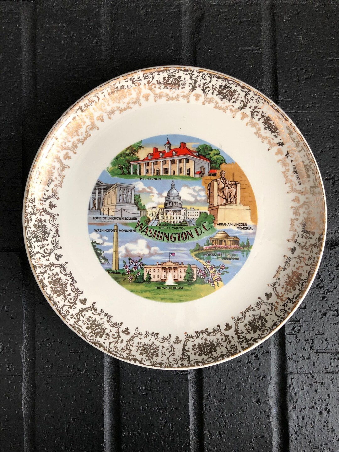 Vintage Washington DC Souvenir Plate - Etsy