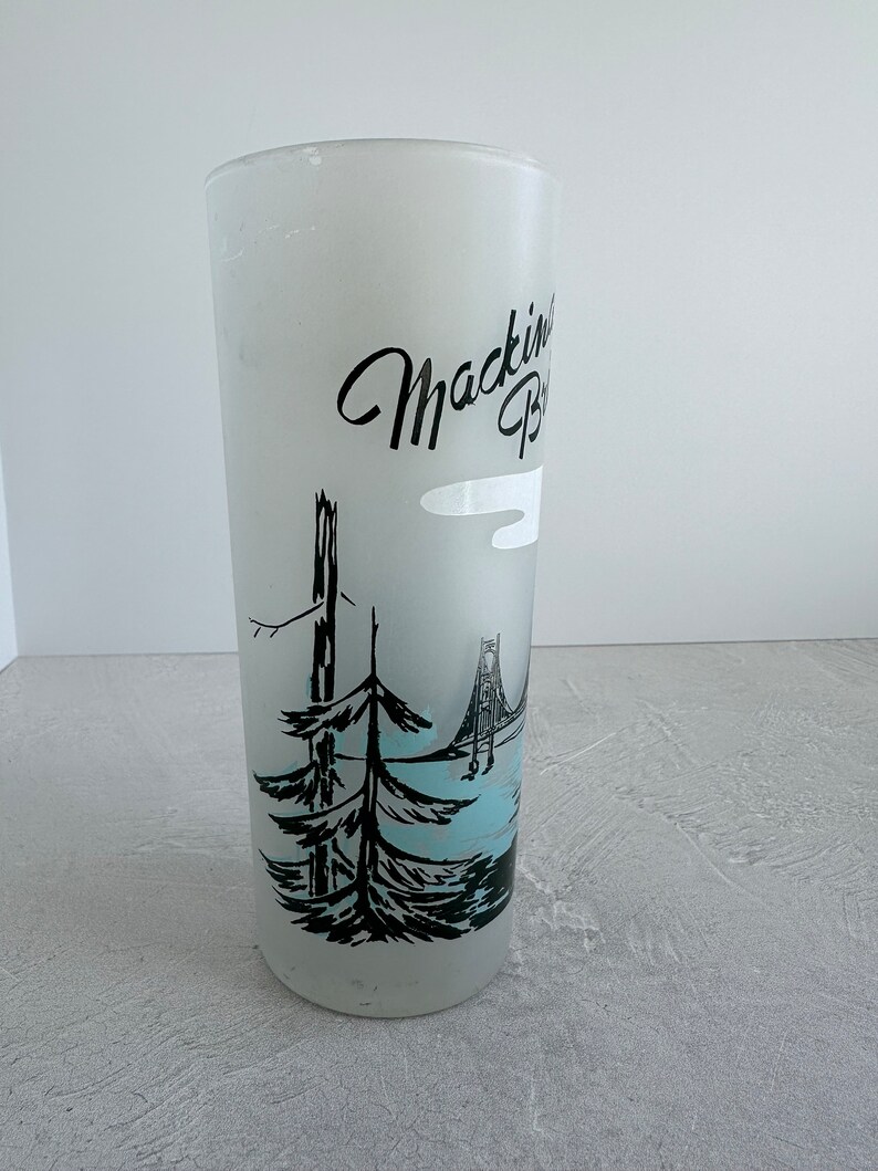 Vintage Mackinac Bridge Michigan Glass - Etsy