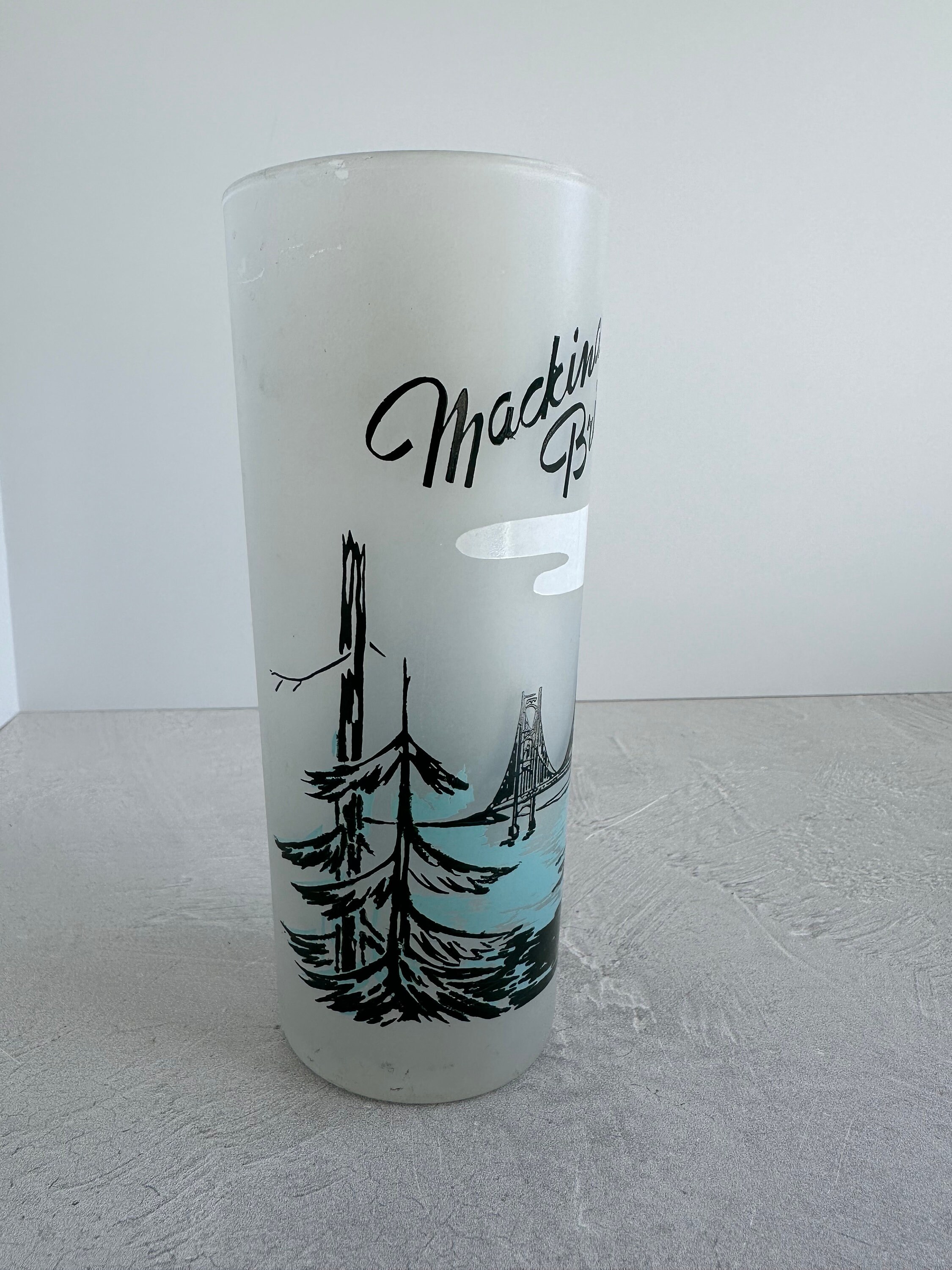 Vintage Mackinac Bridge Michigan Glass - Etsy