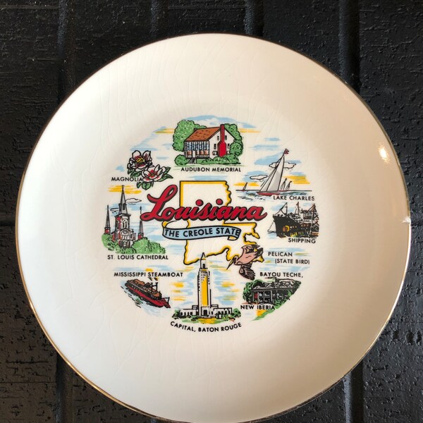 Louisiana Souvenir Plate - Etsy