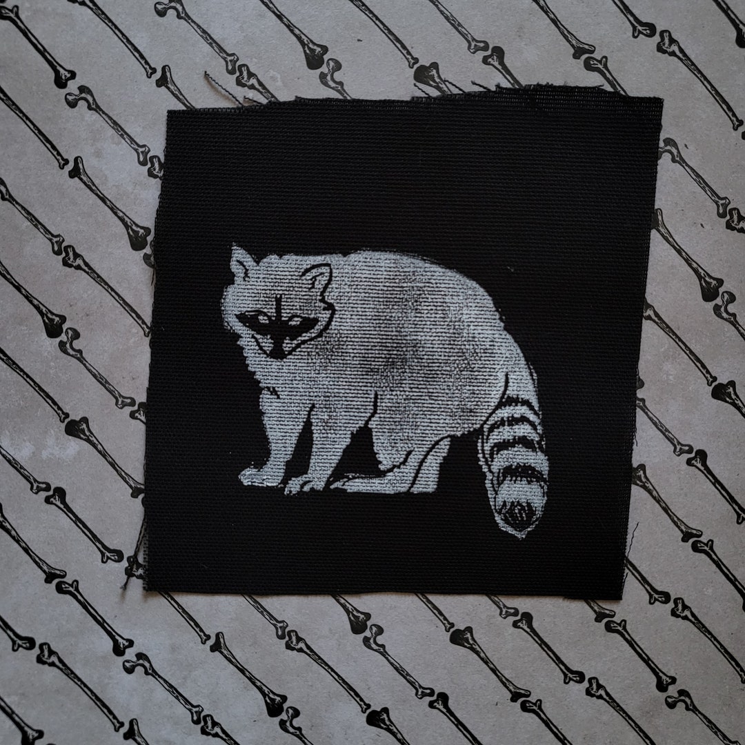 Raccoon Punk Cloth Patch - Etsy