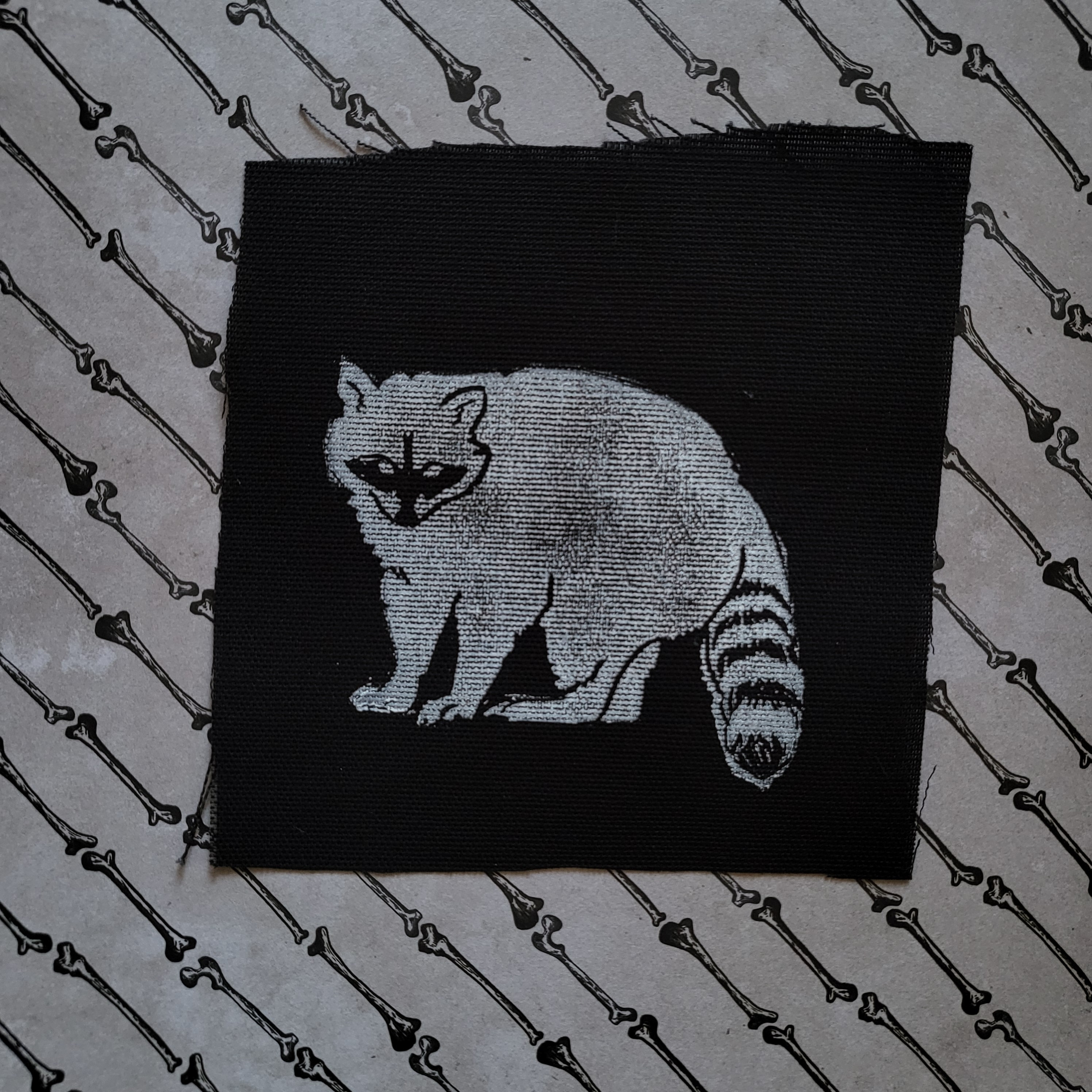 Raccoon Punk Cloth Patch - Etsy