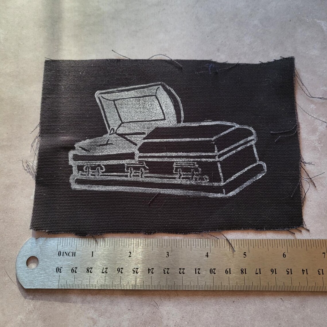 Coffin Casket Punk Cloth Patch - Etsy