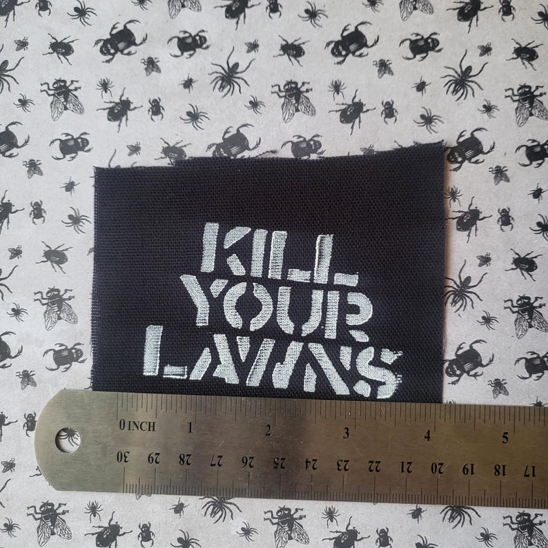 Kll Your Lawns Punk Cloth Patch - Etsy