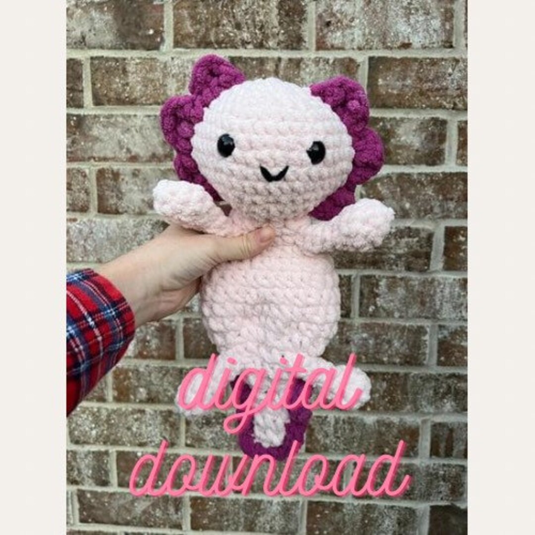 Digital Download Axolotl Snuggler Crochet Pattern PDF ONLY Blanket Yarn ...
