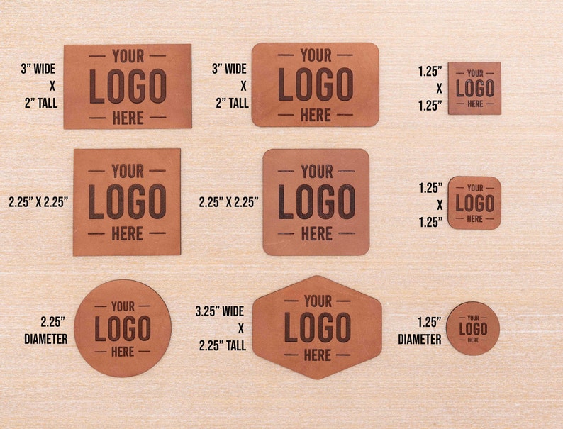 Custom Leather Patch Personalized With Your Logo Text or - Etsy