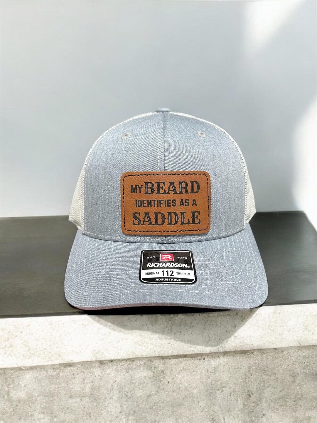 My Beard Identifies as A Saddle Men's Richardson 112 Trucker Hat, Funny ...