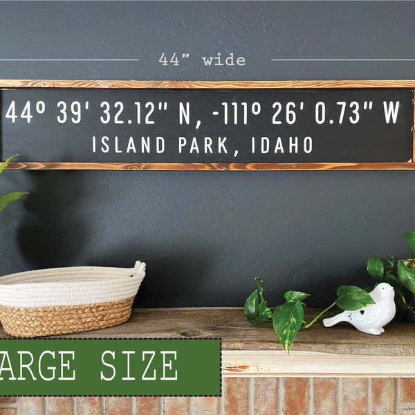 Latitude Longitude Sign - Etsy