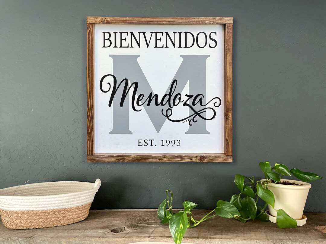 Welcome Last Name Sign , Custom Last Name Welcome Sign , Square Family ...