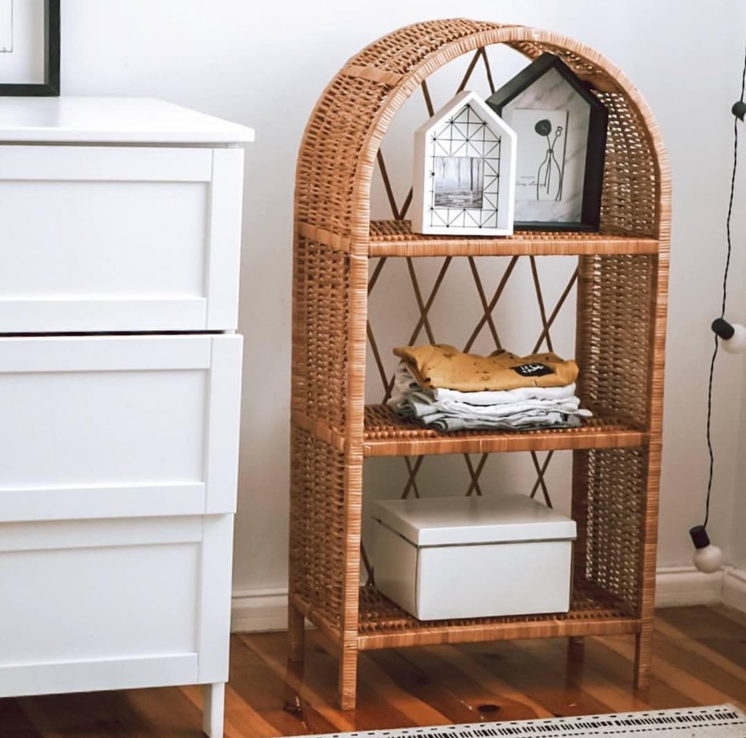 Wicker Shelf, Storage Shelf, Bookshelf, Plant Shelf, Rattan Shelf ...