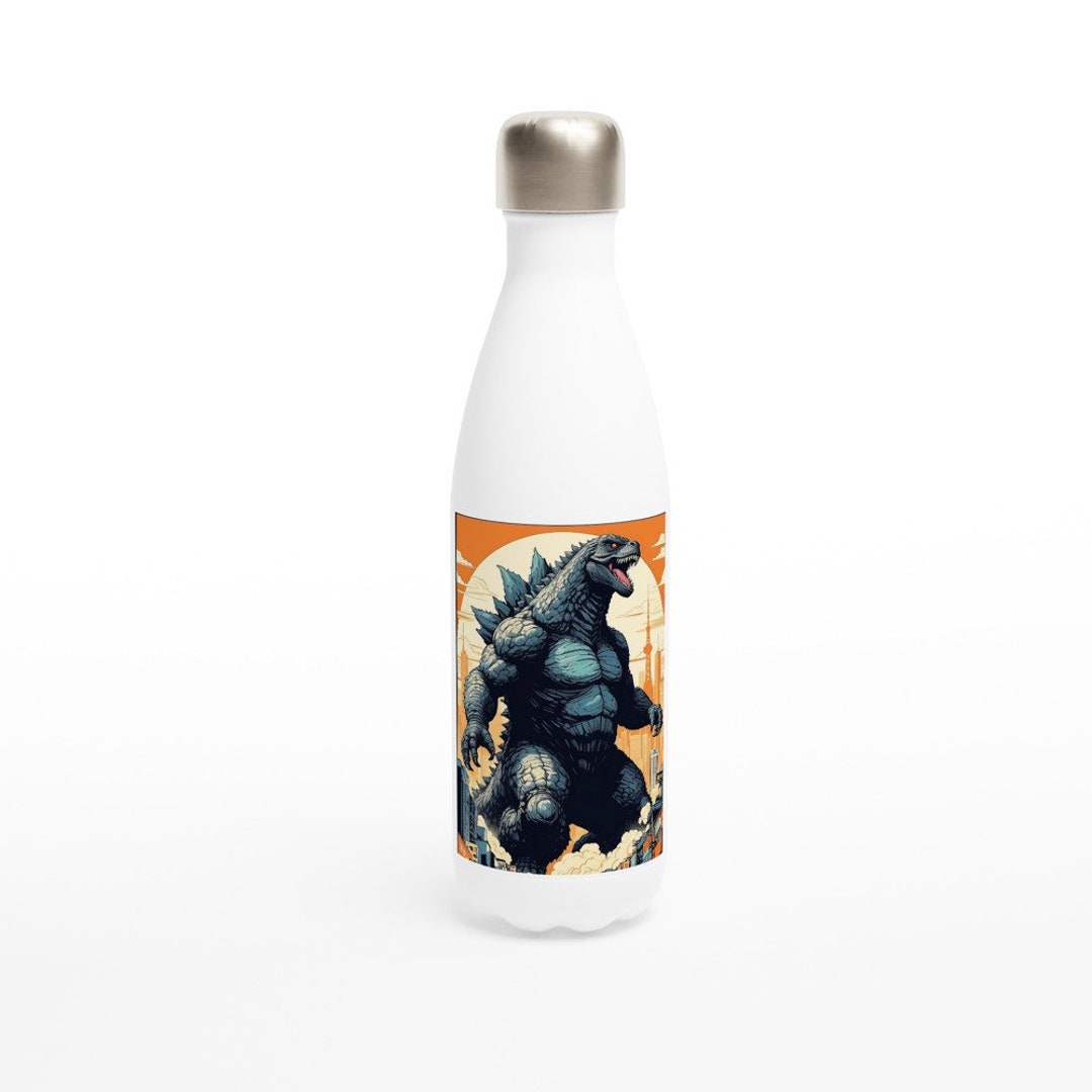 KAIJU GOJIRA GODZILLA White 17oz Stainless Steel Water Bottle - Etsy