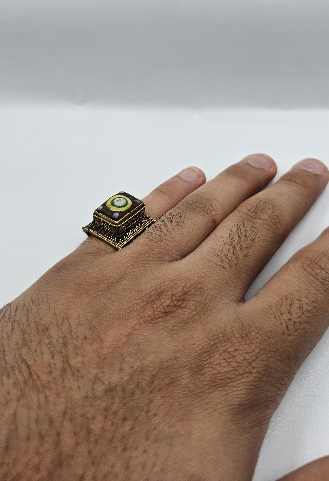 Vintage Gabree Brass Ring Handmade Jewlery Gorgeous Design From ...