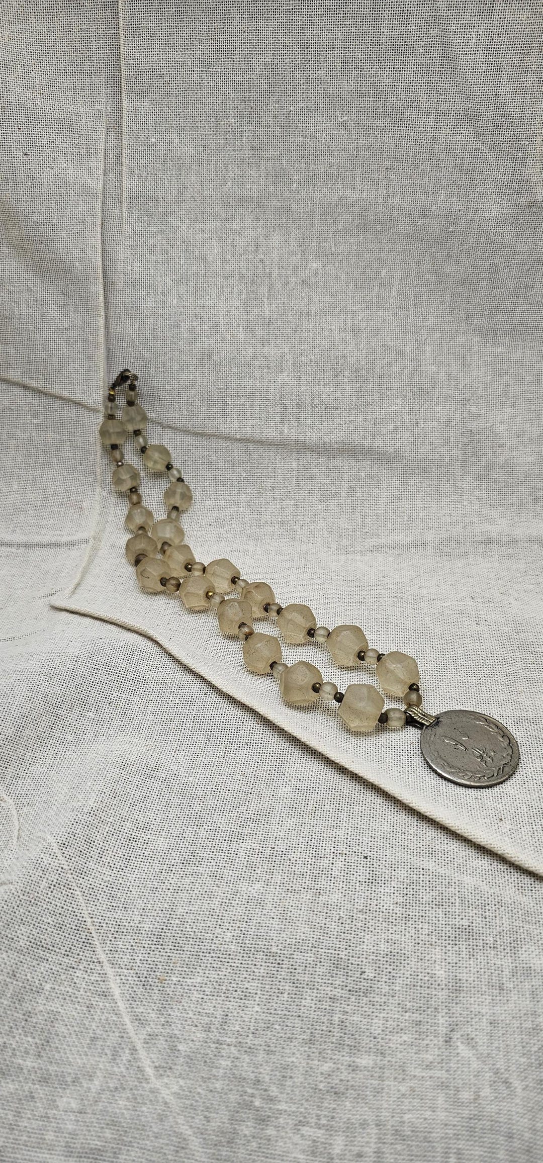 Vintage Beaded Gabree Necklace With Old Afghani Coin - Etsy