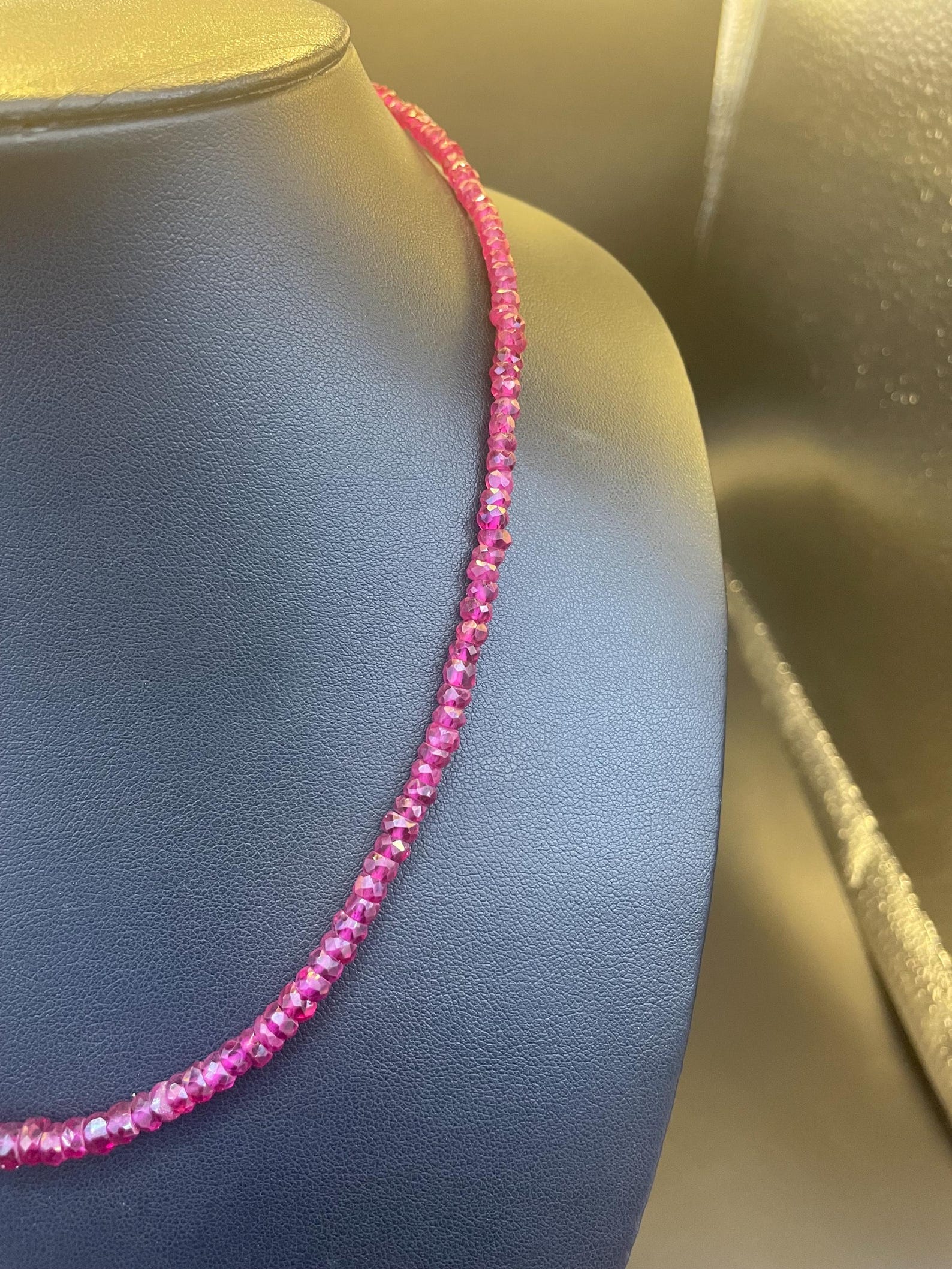 Fantastic Ruby Necklace Natural Stone With Silver Lock Which is ...