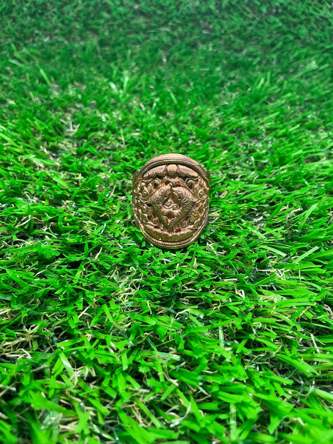 Gold Plated Nepali Ring: Handmade Tribal Boho Band - Etsy
