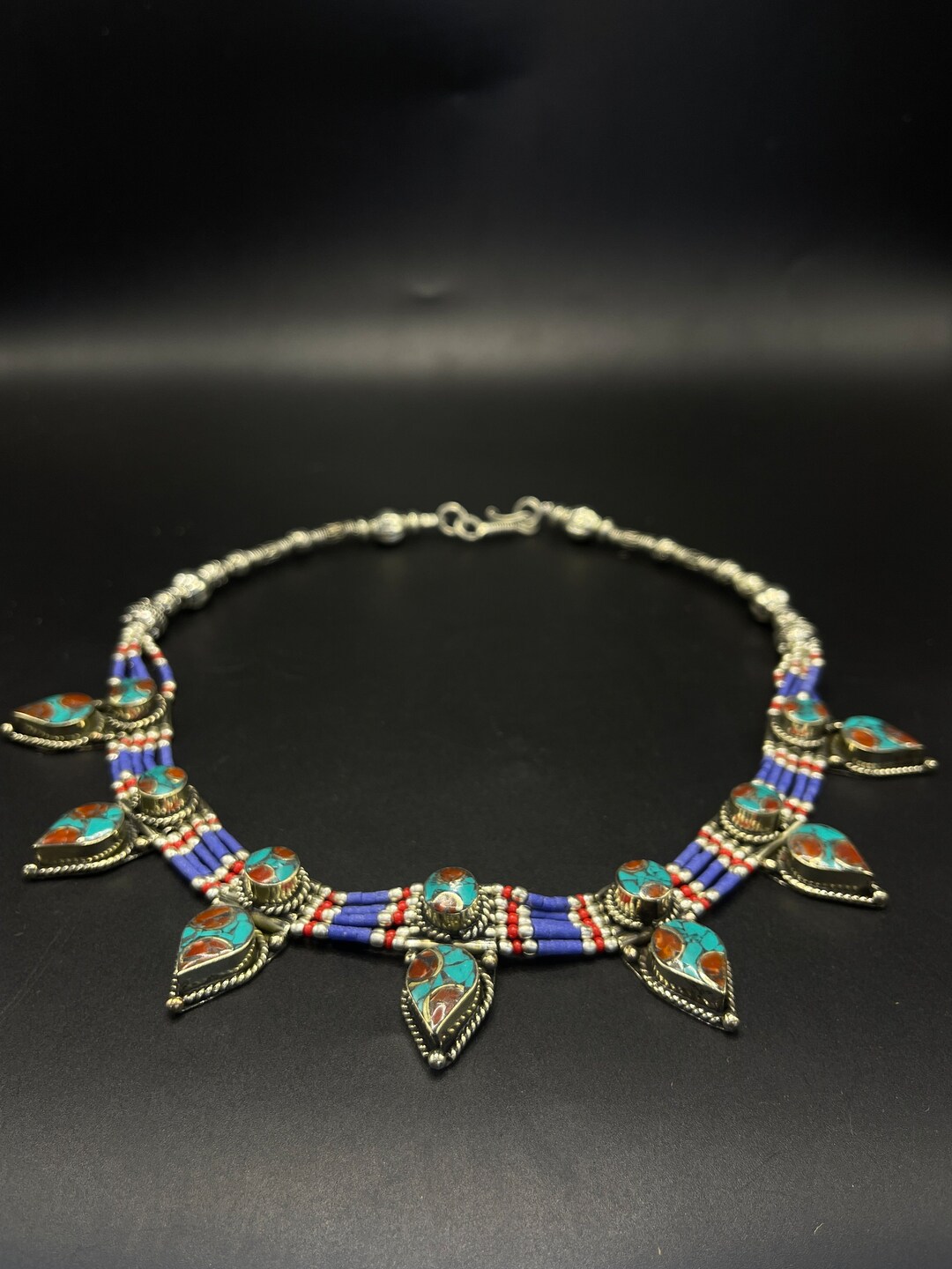 Ancient Handcrafted Tibetan Unique Necklace With Turquoise Stones - Etsy